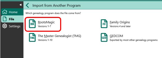 Instructions for Importing a RootsMagic 1-7 File into RootsMagic 8 or ...
